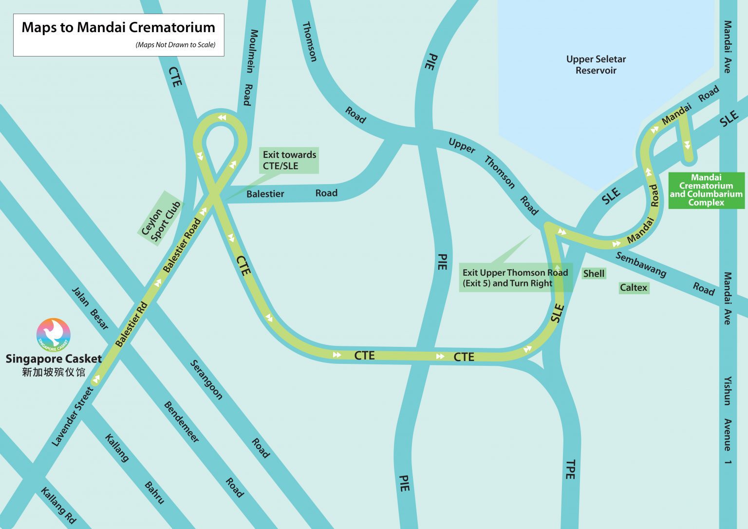 Maps to Services | SG Casket